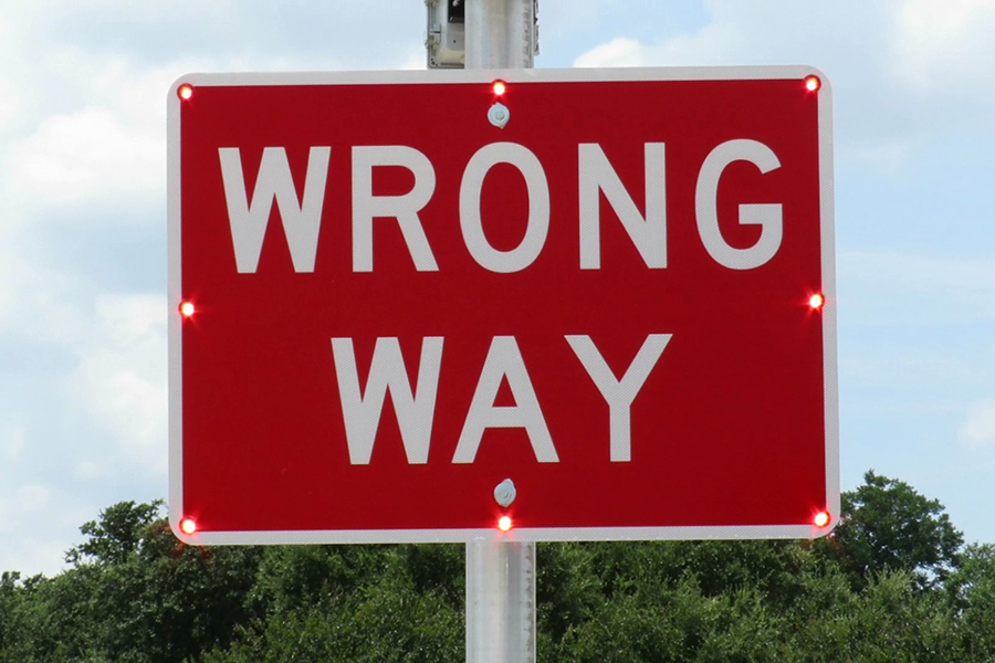 Helping to prevent wrong-way drivers