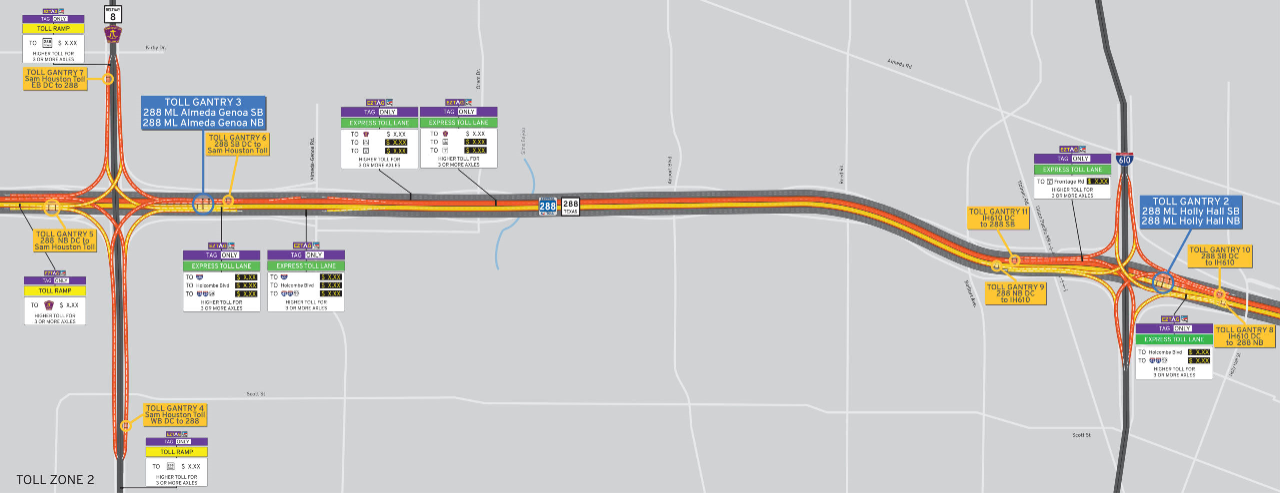 SH 288 Managed Lanes Project maps