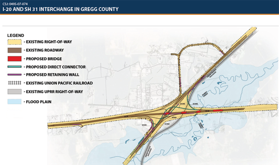 I-20 and SH 31 interchange project